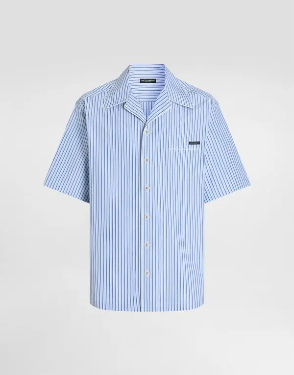 Dolce & Gabbana Hawaii Striped Poplin Shirt Shirts Multi-colored - Multicolor