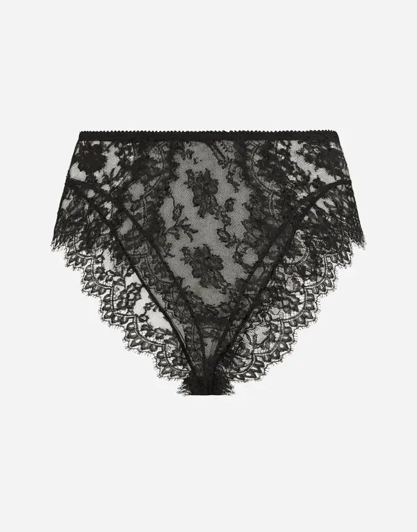 Dolce & Gabbana High-waisted Lace Briefs Underwear - Black