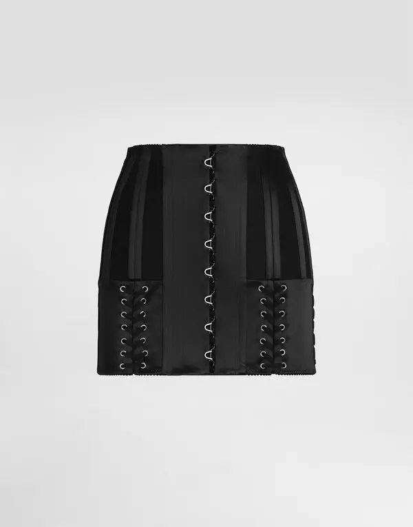 Dolce & Gabbana Stretch Satin Miniskirt Skirts Satin