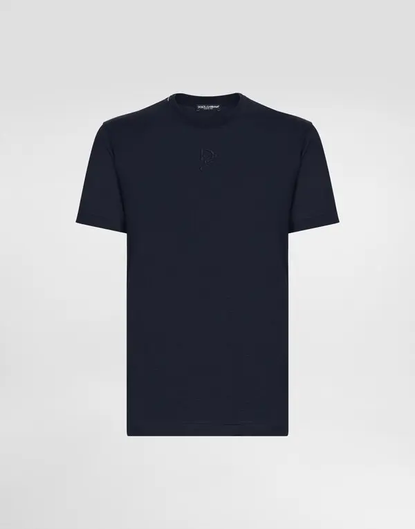 Dolce & Gabbana Cotton T-shirt With Logo T-shirts And Polos - Grey