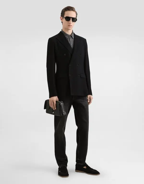 Dolce & Gabbana Denim Trousers With Dg Patch Denim Multi-colored