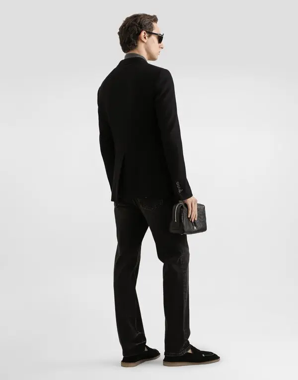 Dolce & Gabbana Denim Trousers With Dg Patch Denim Multi-colored