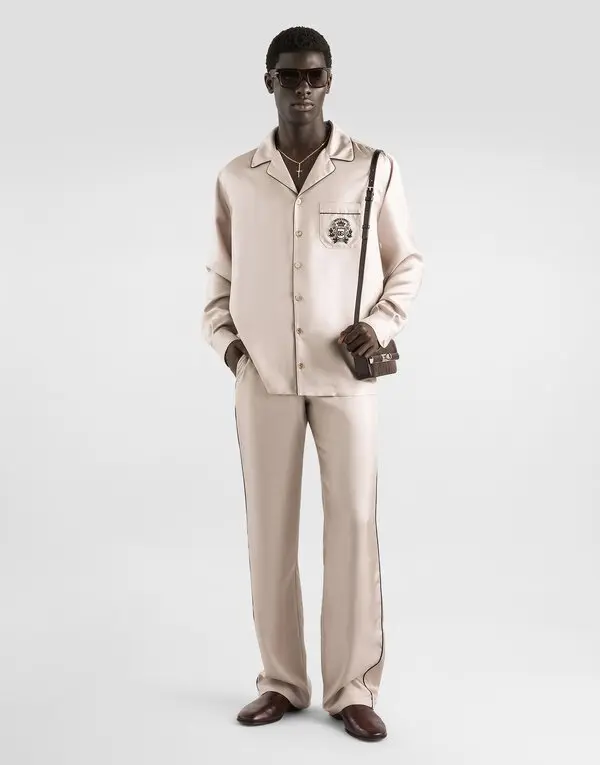 Dolce & Gabbana Silk Shirt With Embroidery Shirts