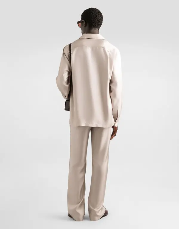 Dolce & Gabbana Silk Shirt With Embroidery Shirts
