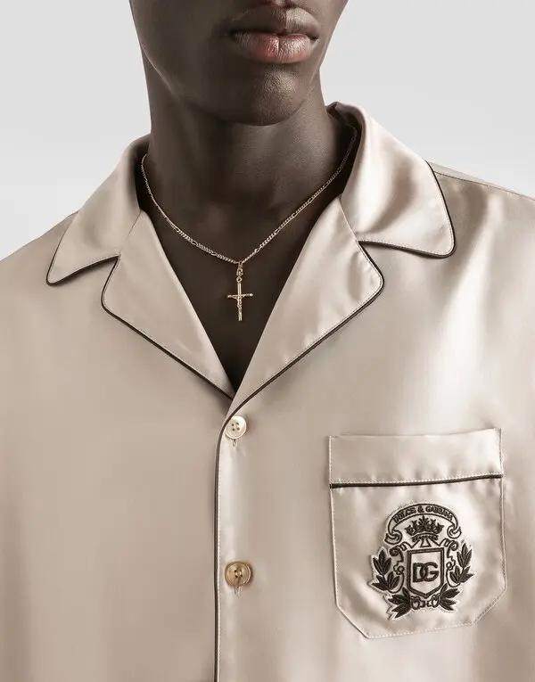 Dolce & Gabbana Silk Shirt With Embroidery Shirts