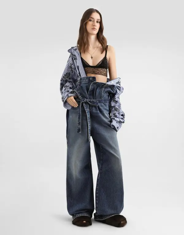 Dolce & Gabbana Denim Trousers Pants And Shorts Multi-colored