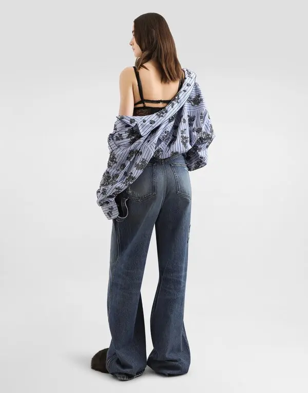 Dolce & Gabbana Denim Trousers Pants And Shorts Multi-colored