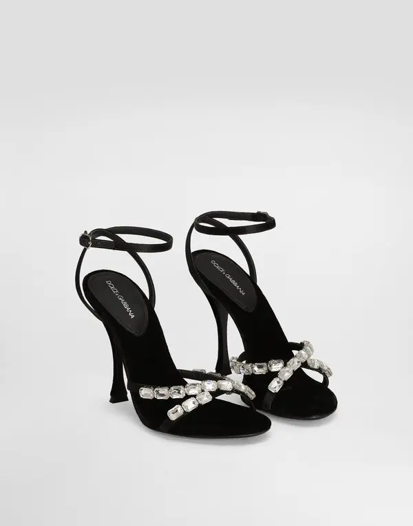 Dolce & Gabbana Embellished Satin Sandals