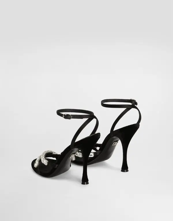 Dolce & Gabbana Embellished Satin Sandals