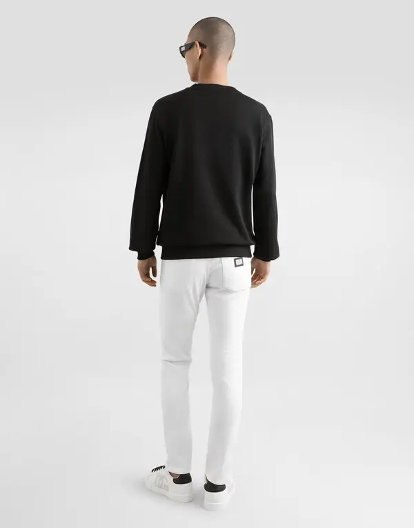 Dolce & Gabbana White Regular Stretch Jeans Denim Multi-colored