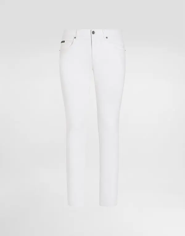 Dolce & Gabbana White Stretch Denim Jeans - Multicolor