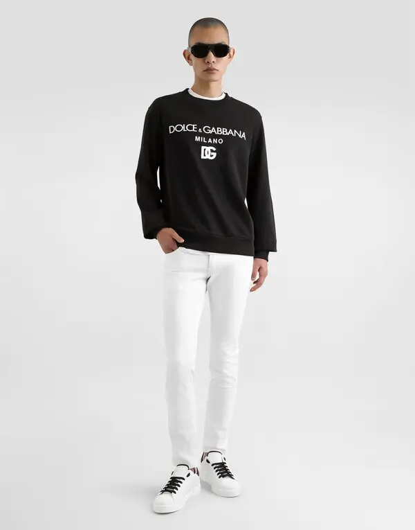 Dolce & Gabbana White Stretch Denim Jeans - Multicolor