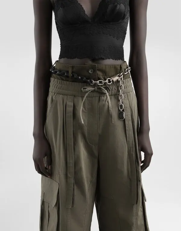 Dolce & Gabbana Brass And Calfskin Chain Belt