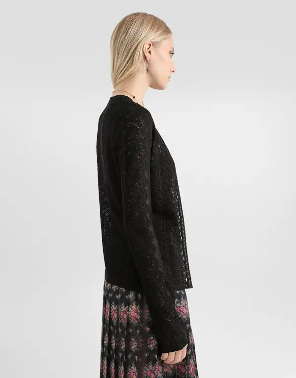 Dolce & Gabbana Lace Cardigan Sweaters And Cardigans