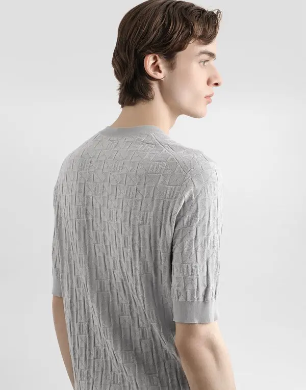 Dolce & Gabbana Silk Crewneck Pullover Sweaters And Cardigans Gray