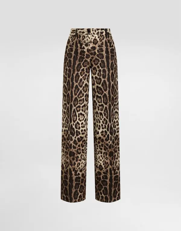 Dolce & Gabbana Leo- Brocade Trousers Pants And Shorts Animal - Print