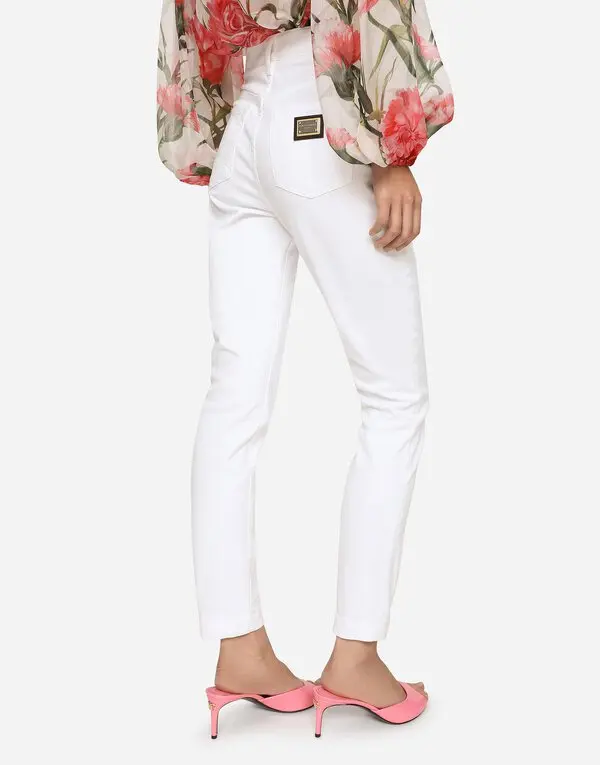 Dolce & Gabbana White Denim Audrey Jeans Denim And Jeans Multi-colored Cotton