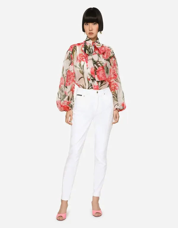 Dolce & Gabbana White Denim Audrey Jeans Denim And Jeans Multi-colored Cotton