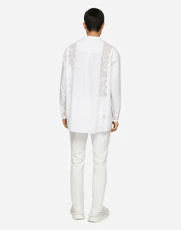 Dolce & Gabbana Stretch Cotton Tailored Trousers - White