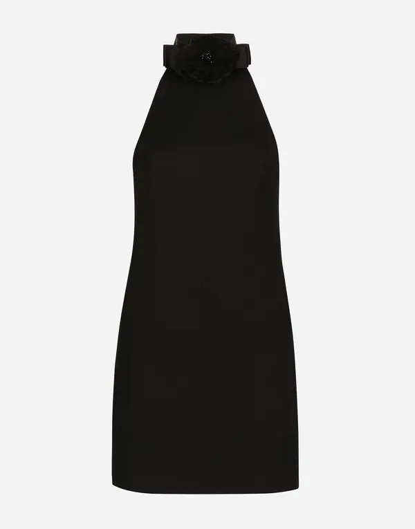 Dolce & Gabbana Majolica- Organzine Long Dress - Black