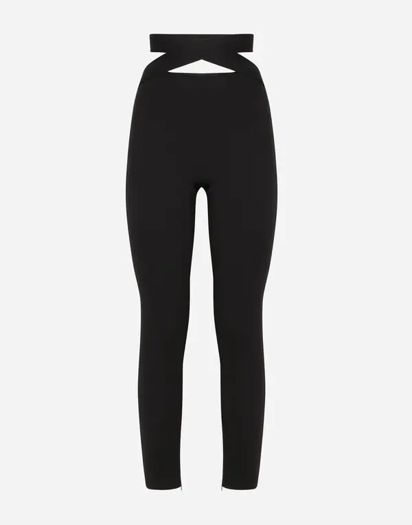 Dolce & Gabbana Viscose Pants With Strap Detail Pants And Shorts