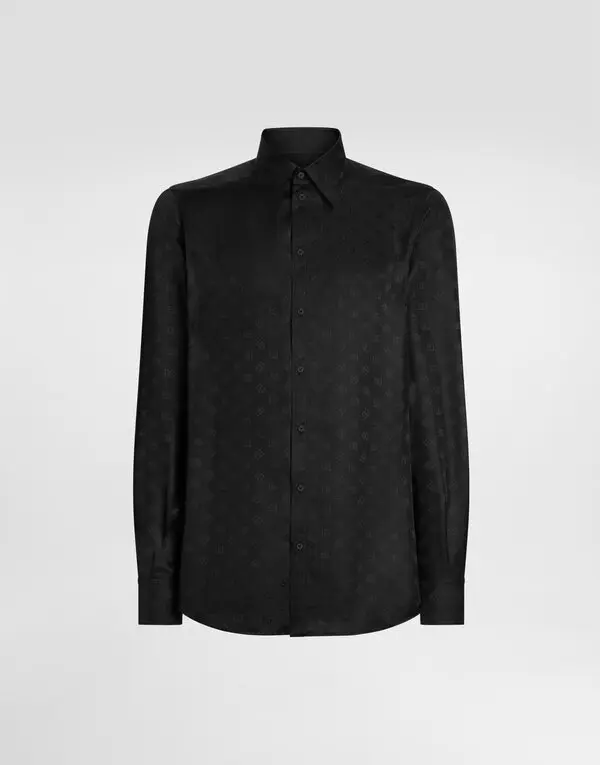 Dolce & Gabbana Dg Logo Martini Jacquard Shirt Shirts
