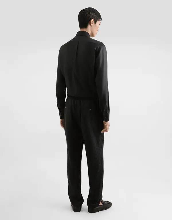 Dolce & Gabbana Dg Logo Martini Jacquard Shirt Shirts