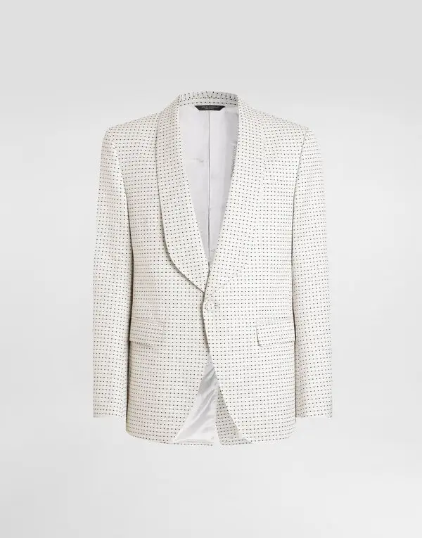 Dolce & Gabbana Single-breasted Jacket In Silk Wool Suits And Blazers