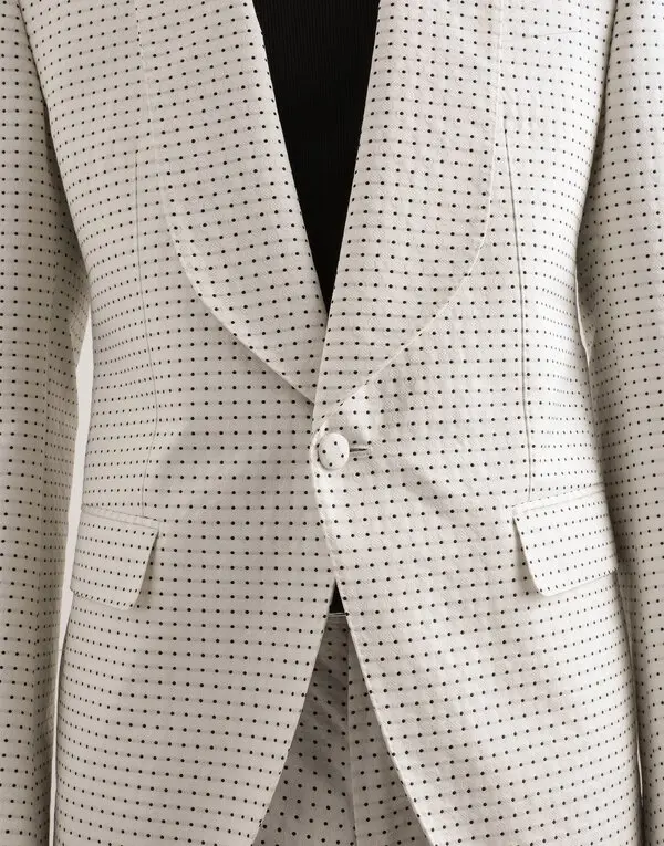 Dolce & Gabbana Single-breasted Jacket In Silk Wool Suits And Blazers