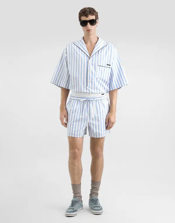 Dolce & Gabbana Striped Poplin Bermuda Shorts