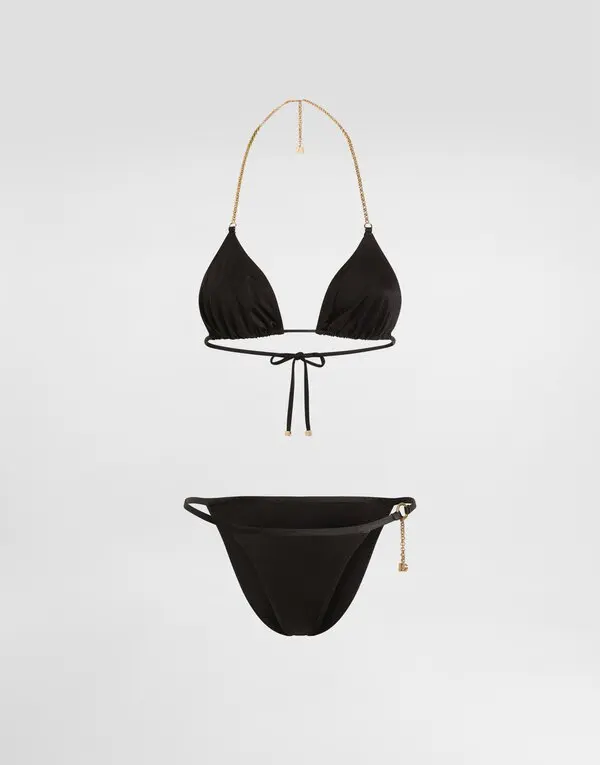 Dolce & Gabbana Triangle Bikini Swimwear - Black
