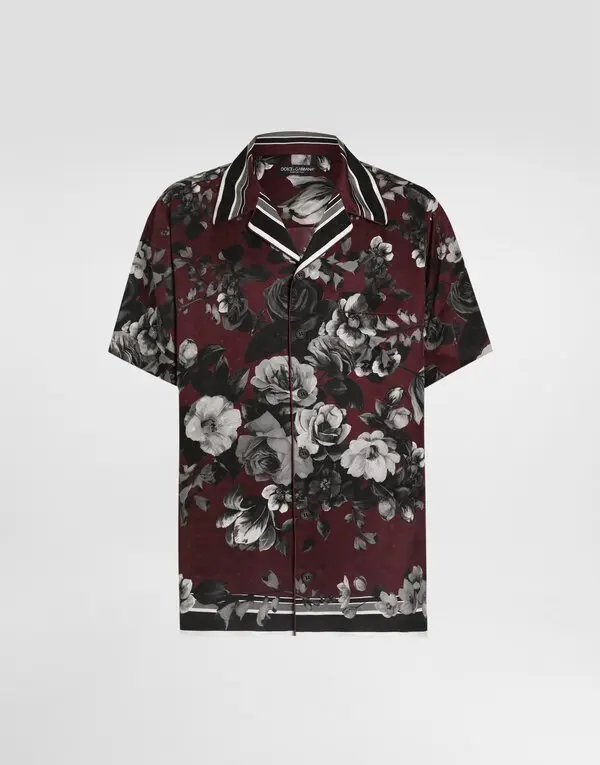 Dolce & Gabbana Peony Ramage-print Hawaii Twill Shirt Shirts