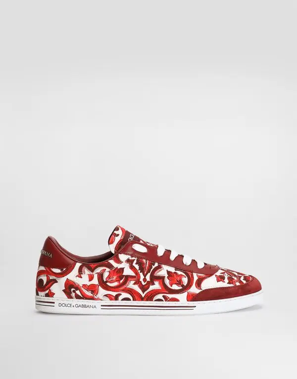 Dolce & Gabbana Printed Canvas Low Top Sneakers - Multicolor