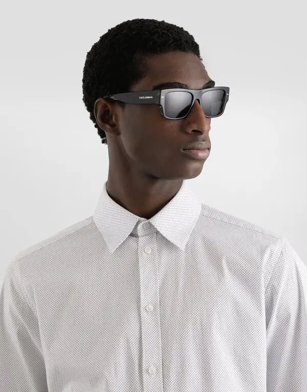 Dolce & Gabbana Gold Shirt With Microdesign Shirts