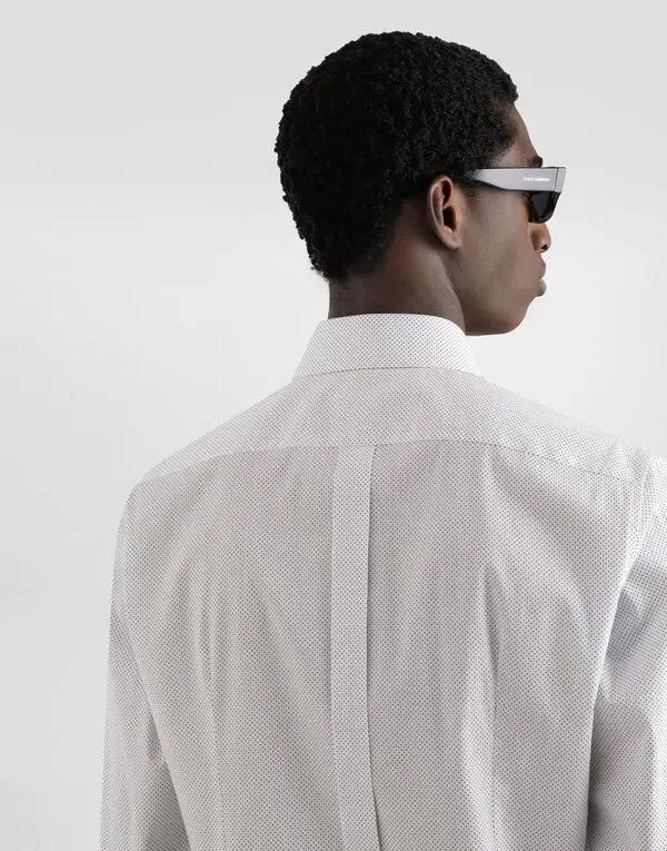 Dolce & Gabbana Gold Shirt With Microdesign Shirts