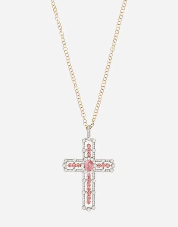Dolce & Gabbana 379 Pendente Croce T Necklaces - Red
