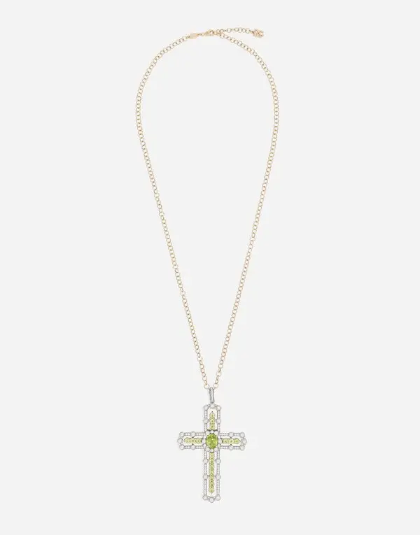 Dolce & Gabbana 379 Pendente Croce T Necklaces - Yellow