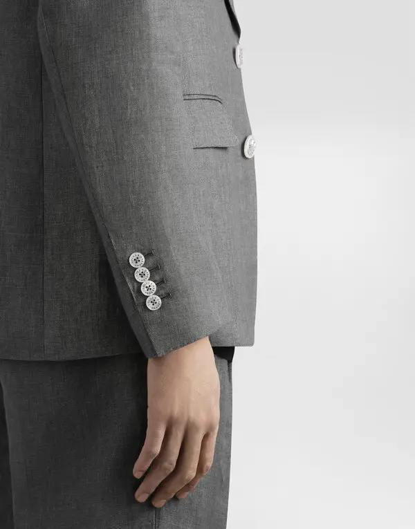 Dolce & Gabbana Sicilia Single-breasted Jacket In Washed Linen Suits And Blazers