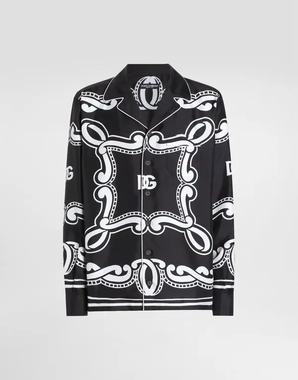 Dolce & Gabbana Silk Vanity Shirt With Bandanna Shirts - Print