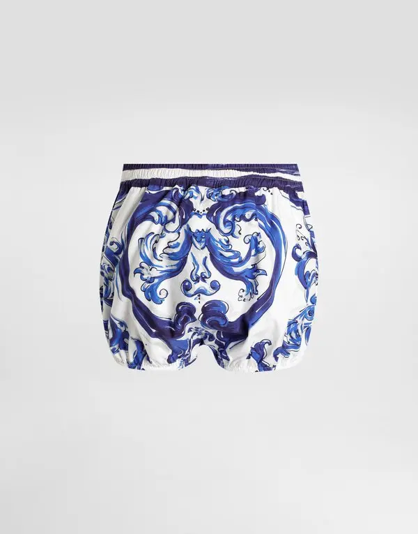 Dolce & Gabbana Majolica- Poplin Shorts