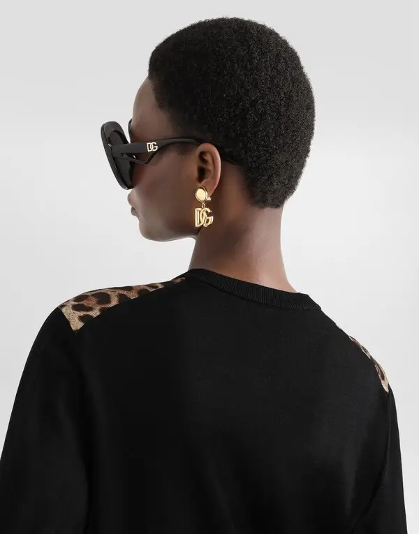 Dolce & Gabbana Leo- Virgin Wool And Satin Cardigan