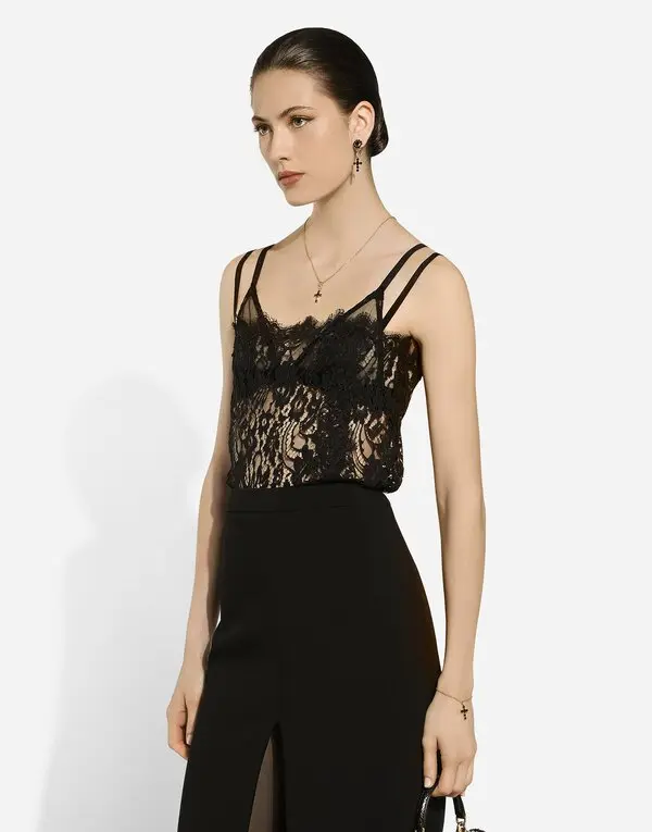 Dolce & Gabbana Lace Top Shirts And Tops