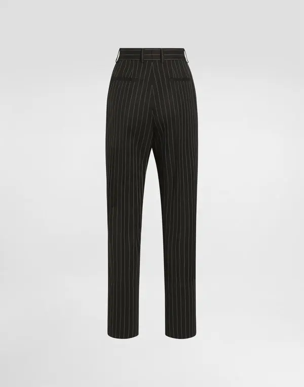 Dolce & Gabbana High-waisted Pinstripe Twill Trousers