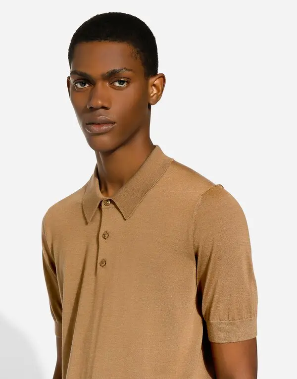 Dolce & Gabbana Silk And Cashmere Polo-shirt Sweaters And Cardigans