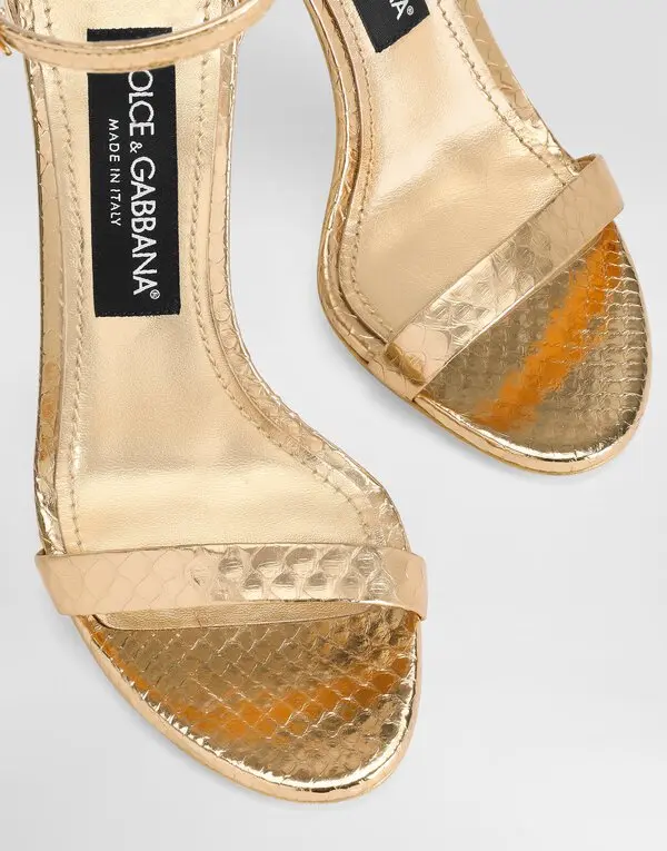 Dolce & Gabbana Sandalo Sandals And Wedges - Gold