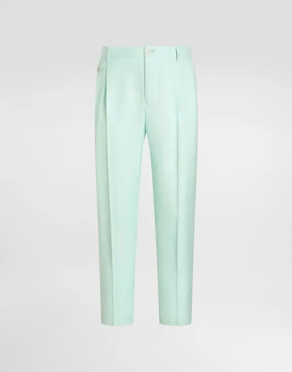 Dolce & Gabbana Tailored Stretch Wool Trousers - Azure