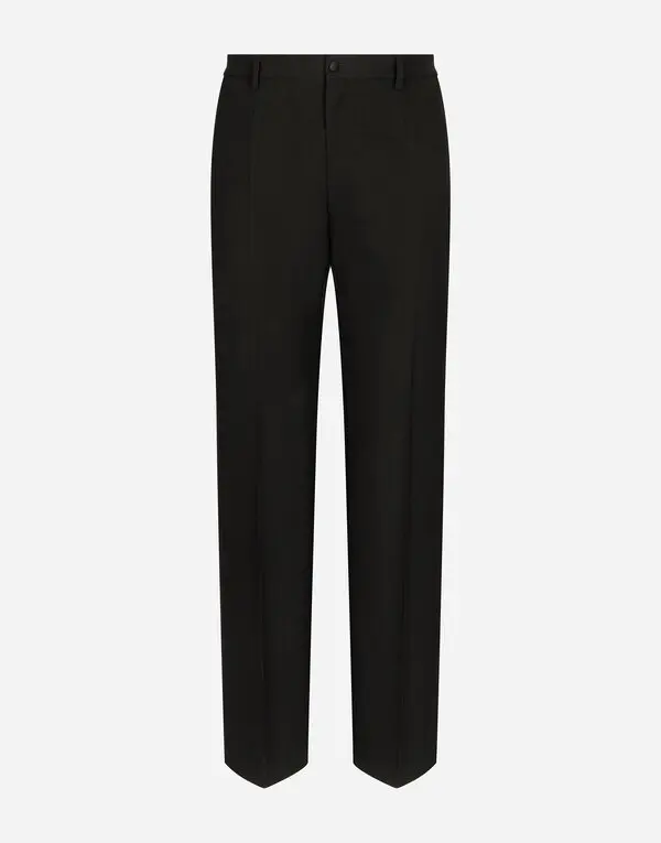 Dolce & Gabbana Tailored Wool Straight-leg Pants - Black
