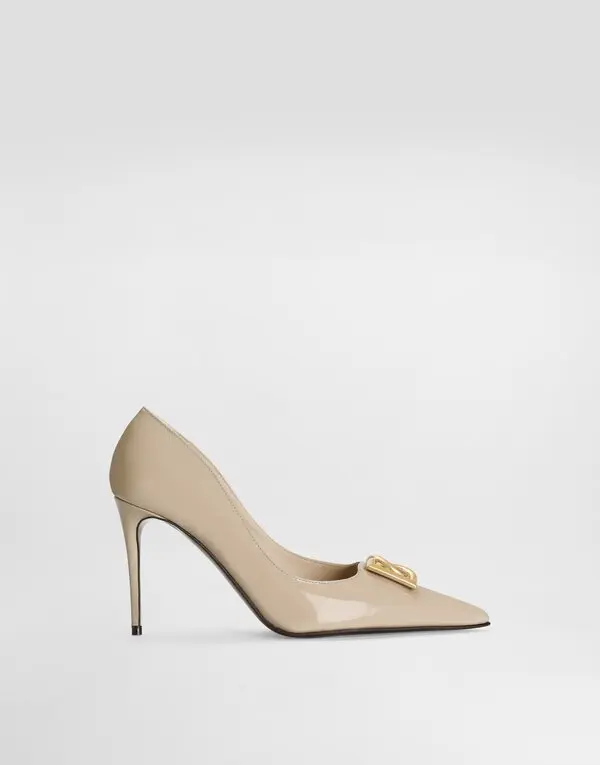 Dolce & Gabbana Calfskin Pumps Pumps And Slingback Leather - Beige