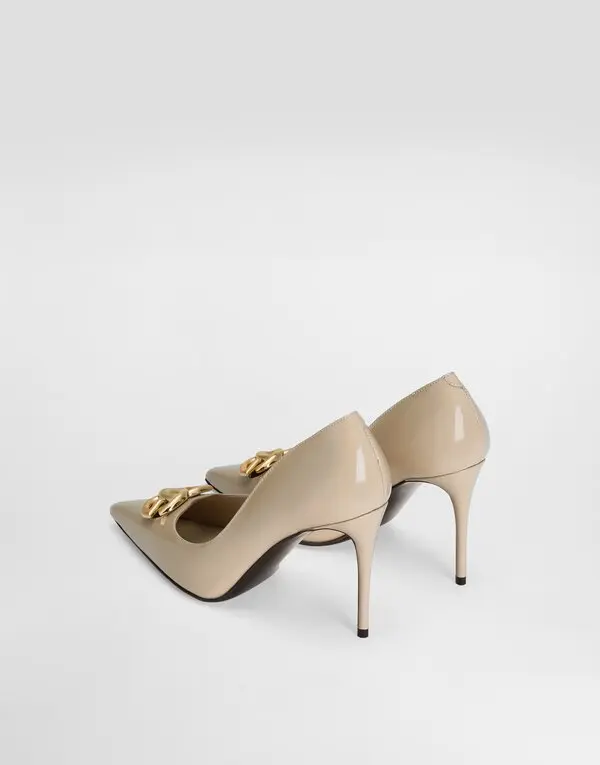 Dolce & Gabbana Calfskin Pumps Pumps And Slingback Leather - Beige
