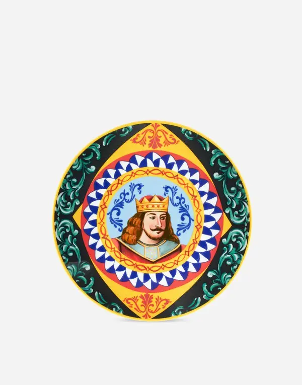Dolce & Gabbana Set 2 Porcelain Dinner Plates Flat Plates